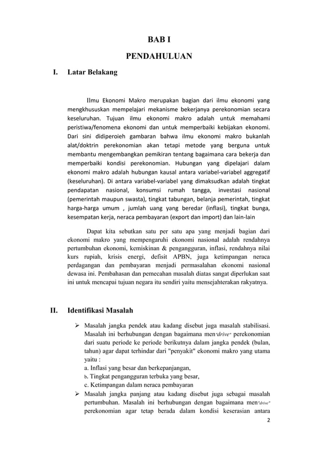 Resume makro ekonomi (KULIAH) | PDF