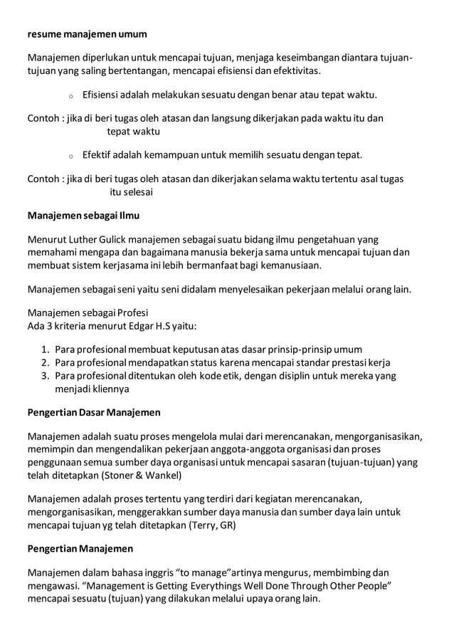 Resume manajemen | PDF