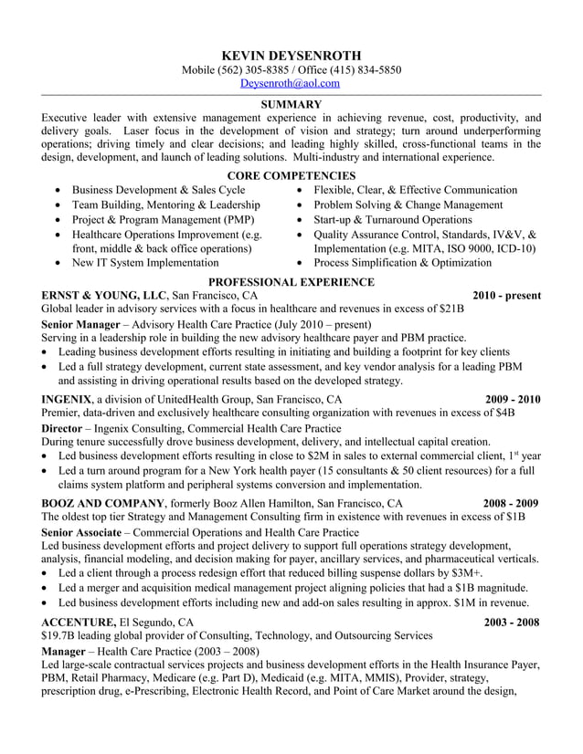 Resume Kevin Deysenroth | PDF