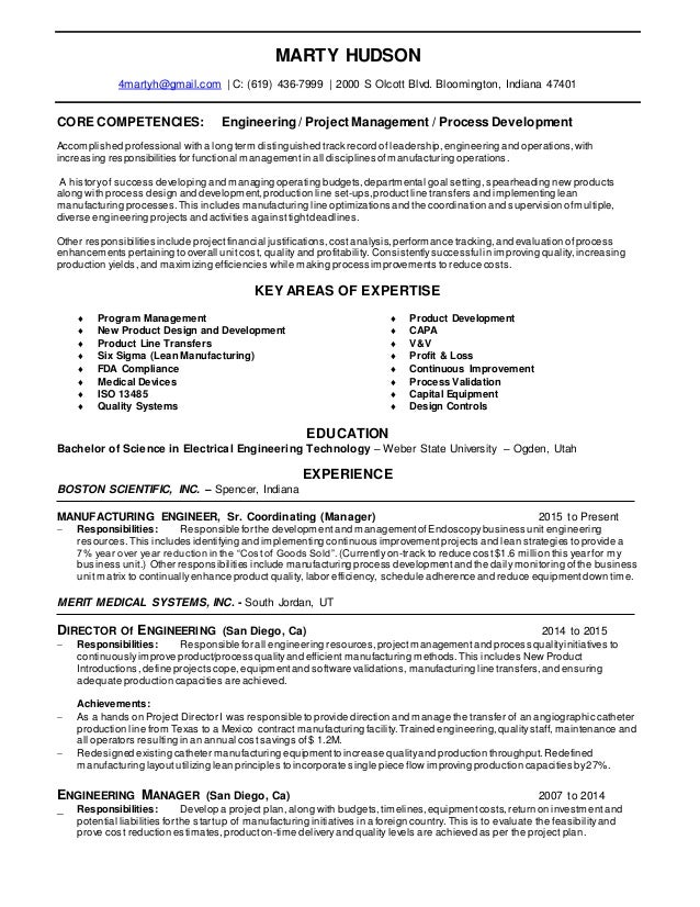 Resume marty hudson bloomington