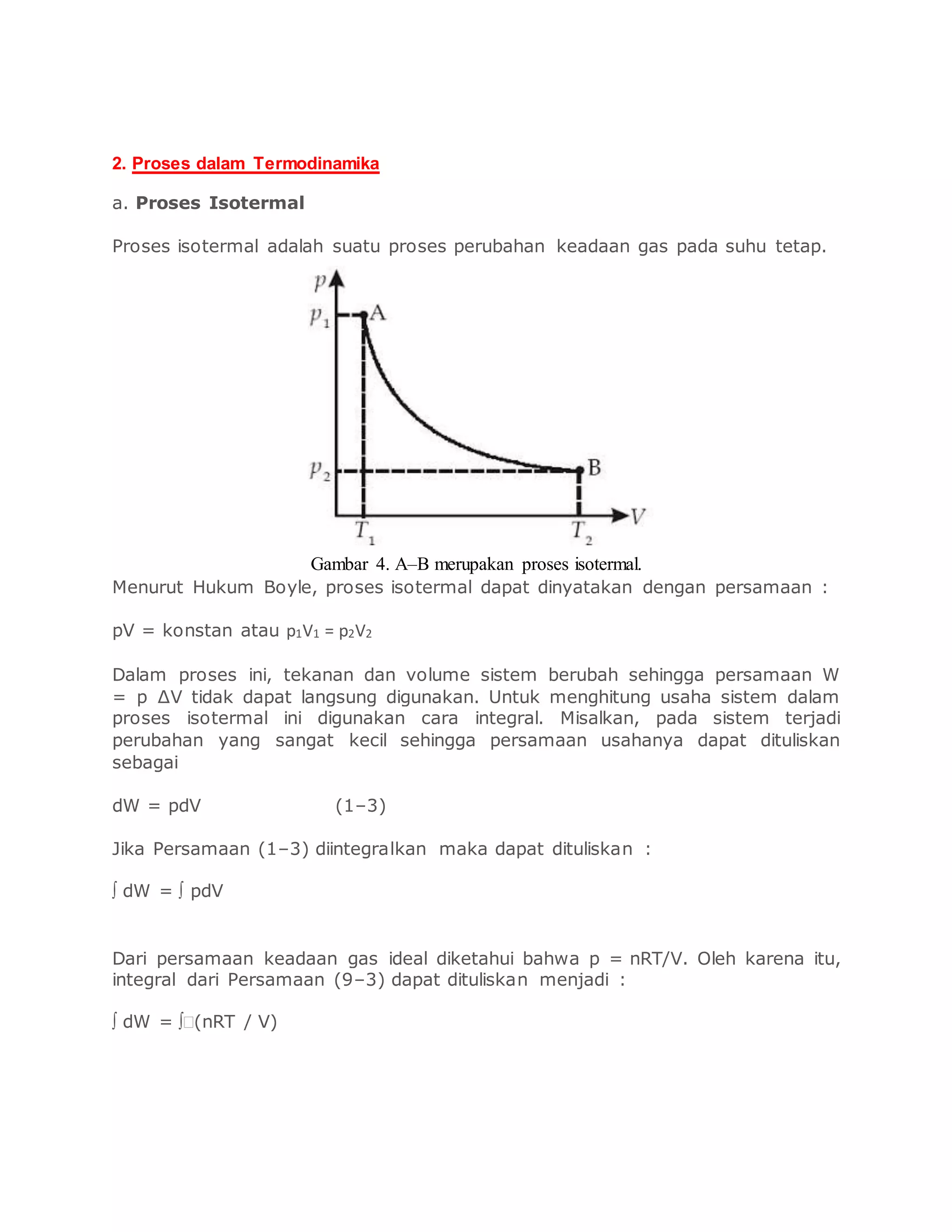 Resume materi termodinamika | DOCX