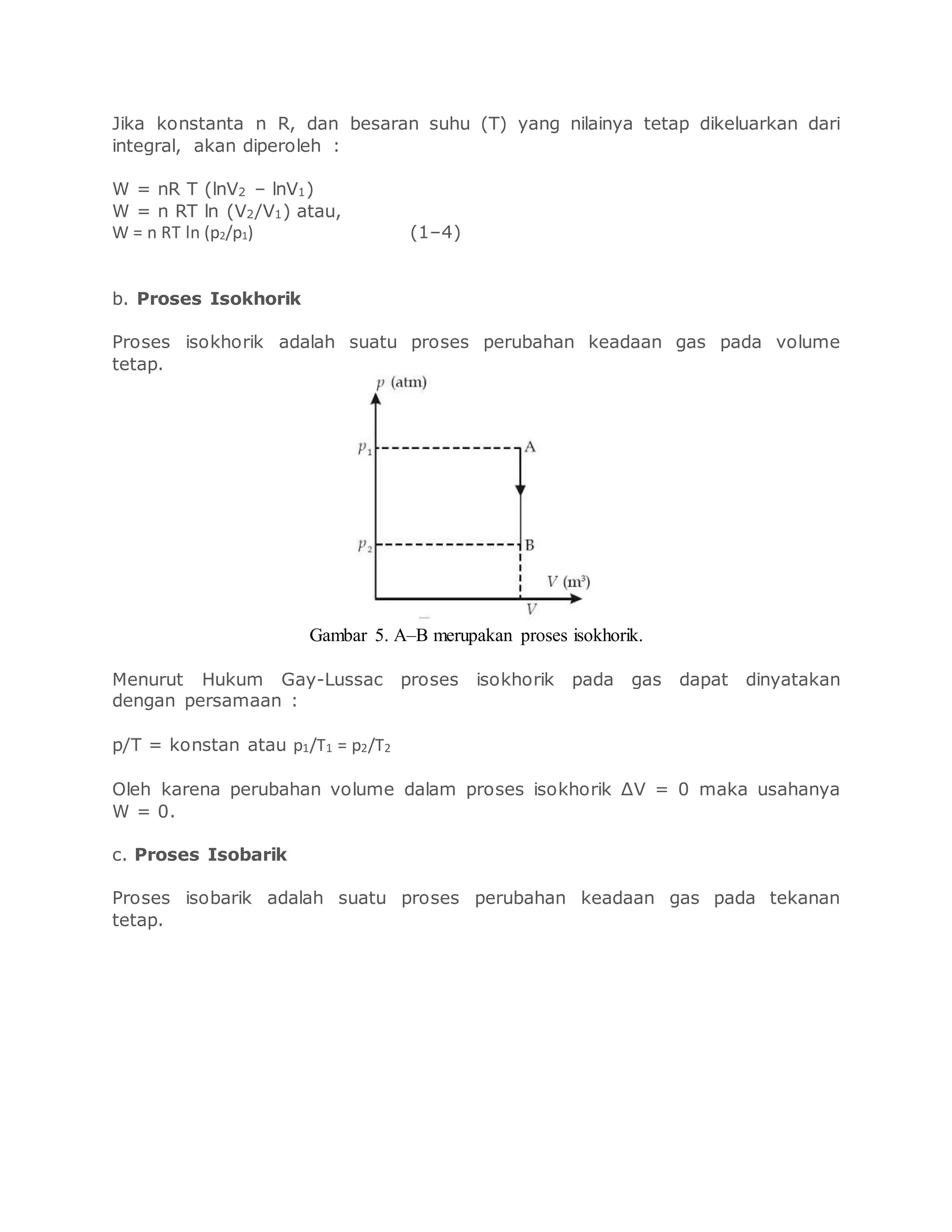 Resume materi termodinamika | DOCX