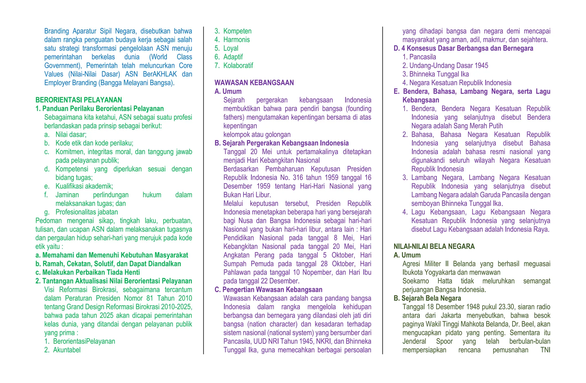 RESUME MATERI UJIAN MOOCK TAHUN 2024 P3K | DOCX