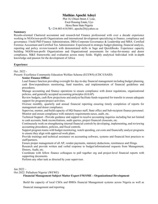 Chartered Accountant and Finance/Corporate Governance | PDF