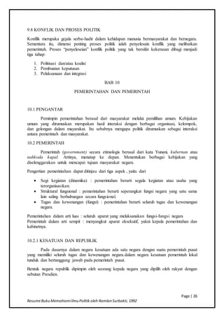Resume memahami ilmu politik | DOCX