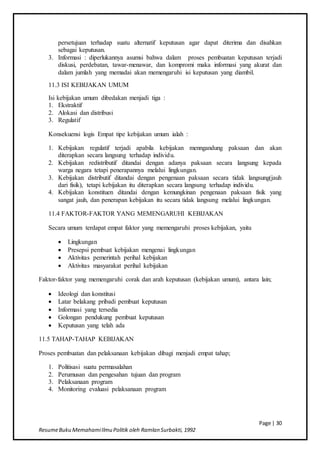 Resume memahami ilmu politik | DOCX