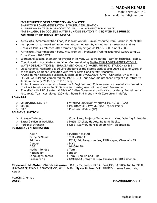 Doctor Of Letter - Madhankumar.T | DOC | Automotive Industry | Industries