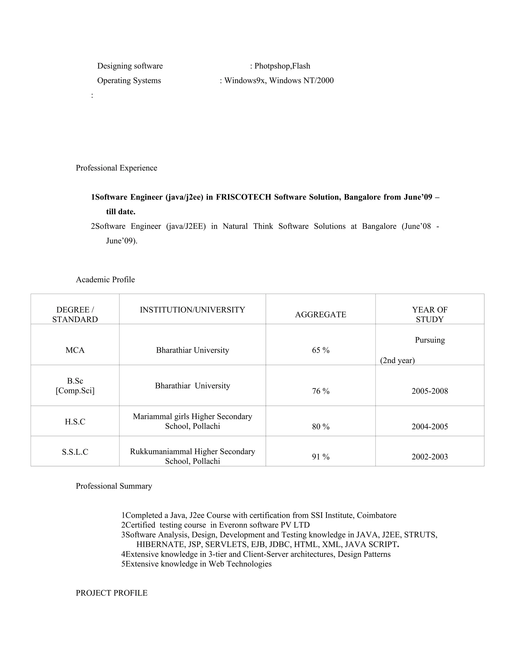 Resume model | RTF | Web Development | Internet