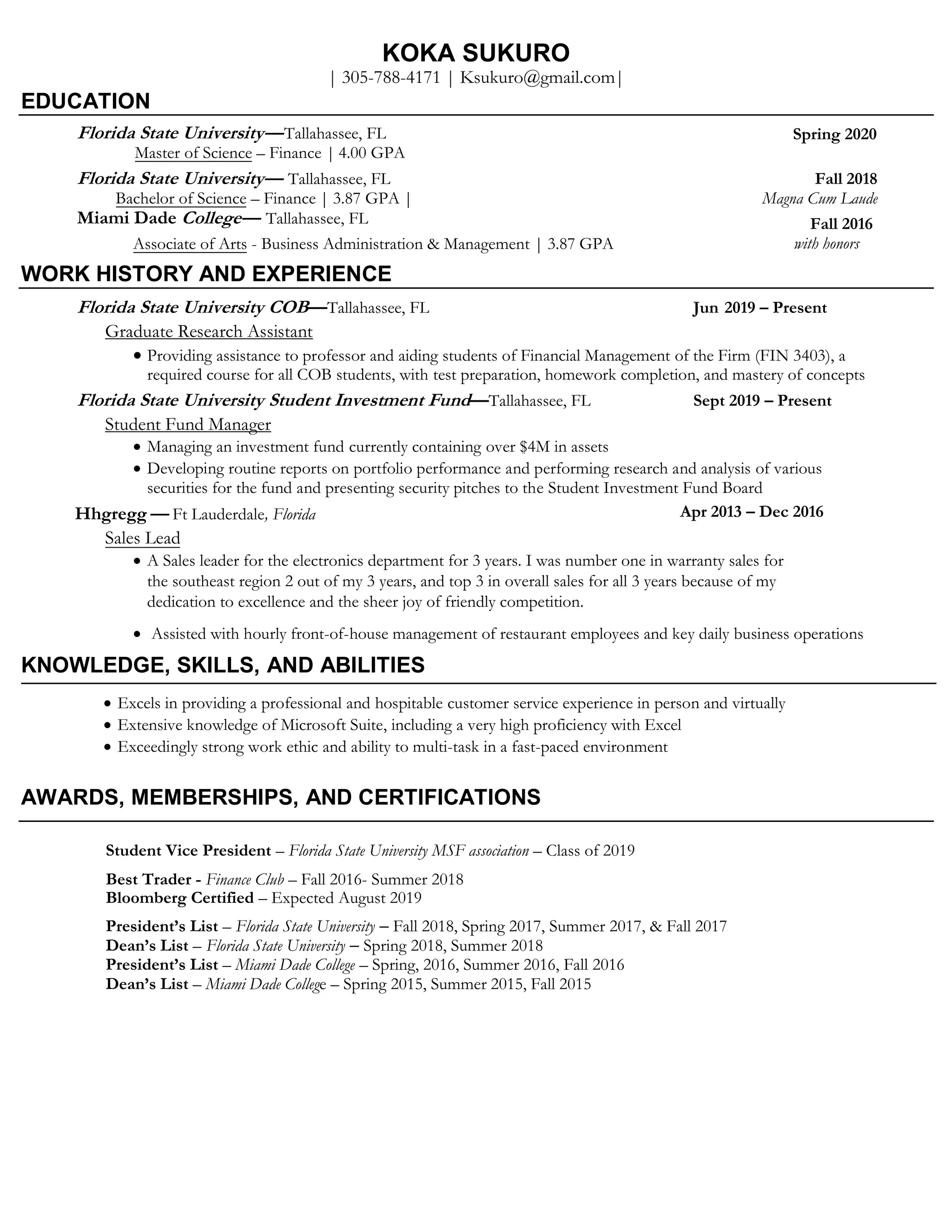 Resume msf 2020_sukuro | PDF