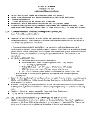 Mark Ganchrow's Resume | PDF