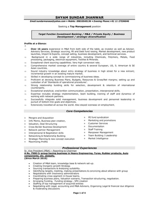 Shyam Sundar profile | PDF