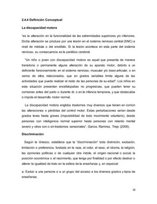Monografía: Discriminación en niños y niñas con discapacidad motora de ...