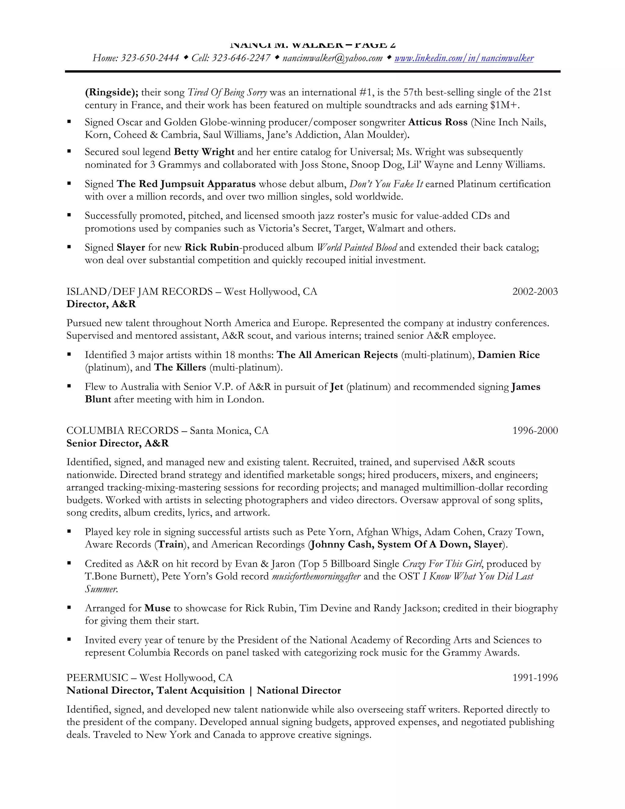 Resume - Nanci M. Walker | PDF