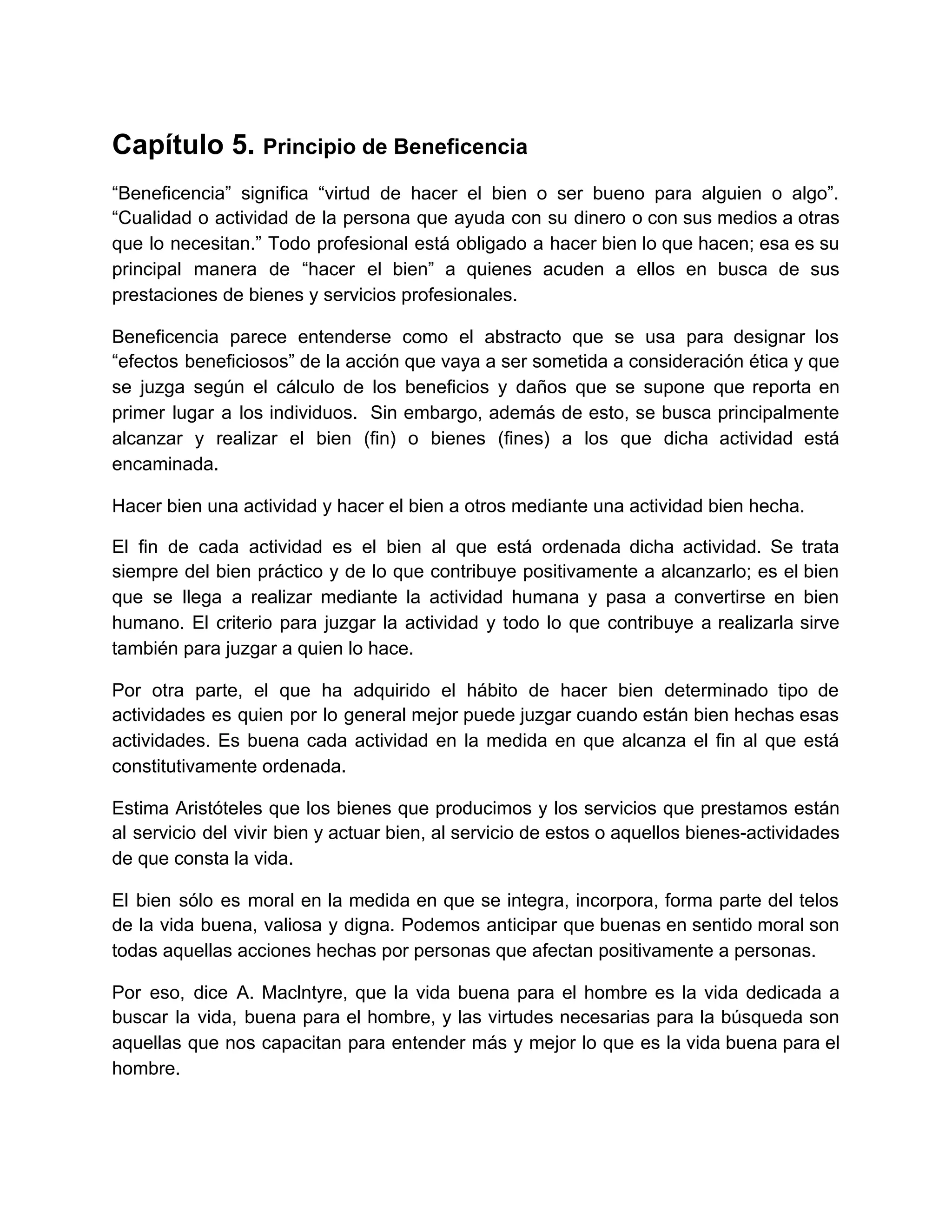 Resumen cap 5 por Mauricio Atri Cojab de "La ética general de las ...