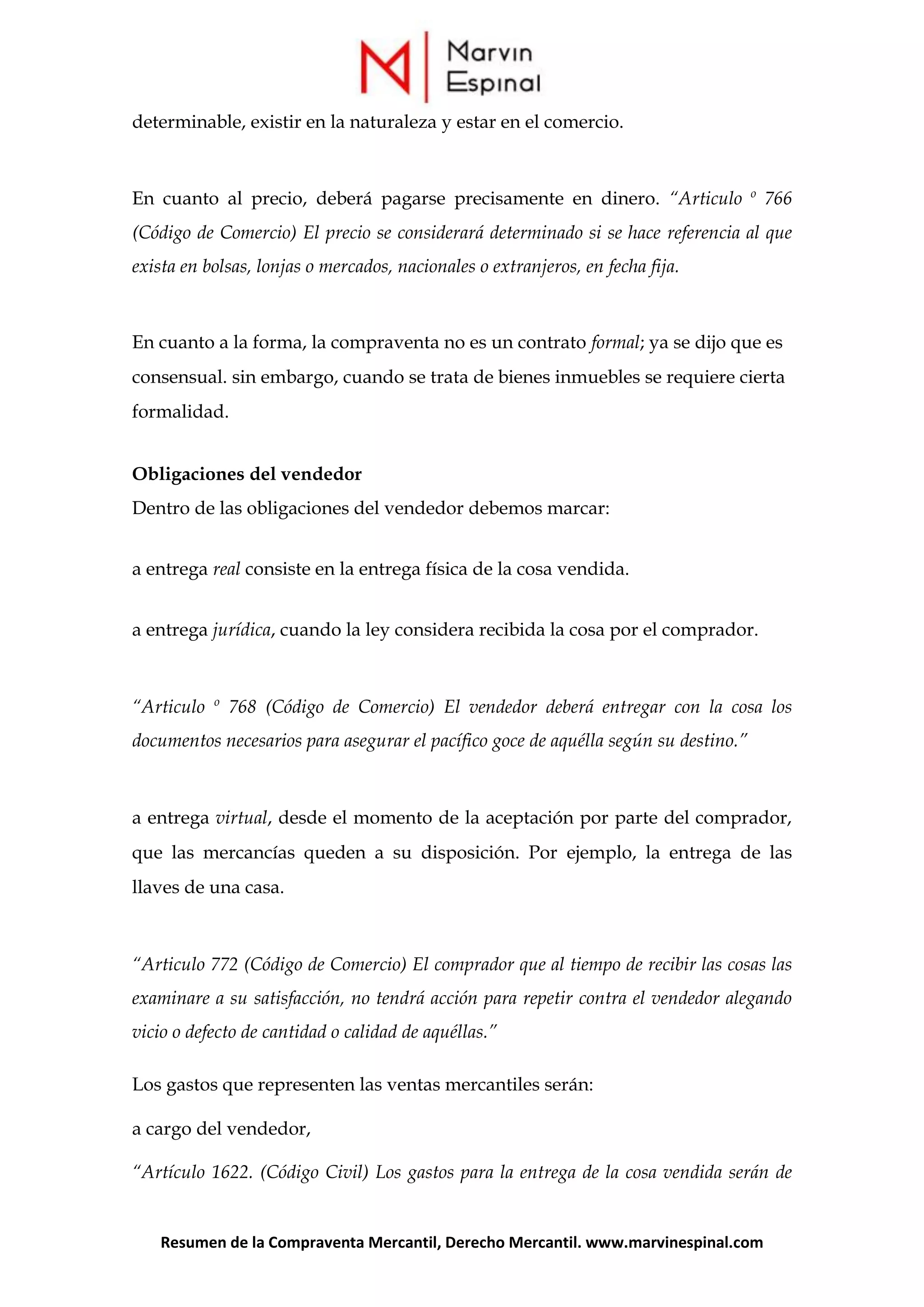 La Compraventa Mercantil | PDF