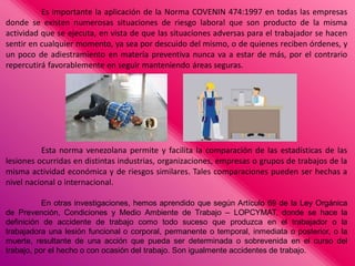 NORMA COVENIN 474-1997. REGISTRO, CLASIFICACIÓN Y ESTADÍSTICA DE ...