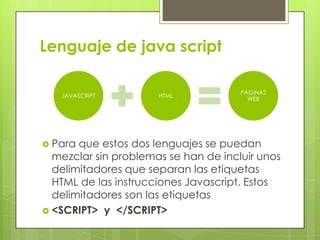 RESUMEN DE JAVASCRIPT | PPTX | Web Development | Internet