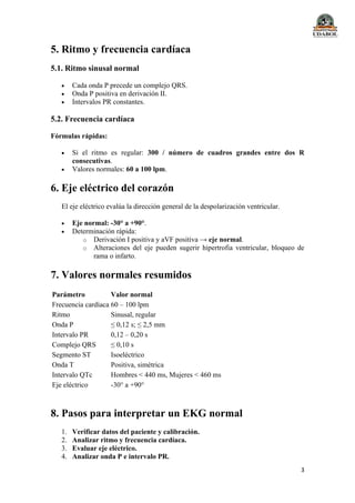 Resumen de EKG Normal gastroenterologia. | PDF
