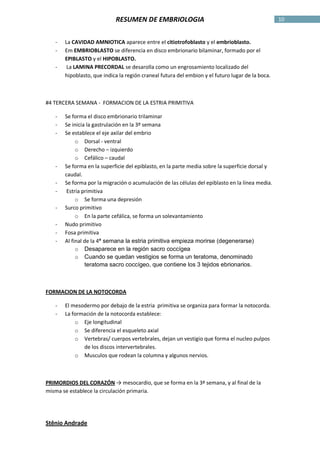 Resumen de embriologia #1 | PDF