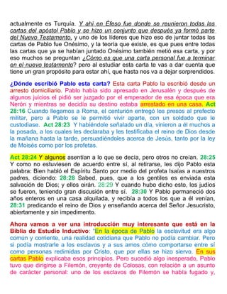 Resumen de la carta a filemón | DOC