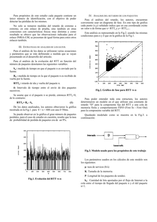 Resumen del articulo sobre retardo y perdida de paquetes en Internet | PDF