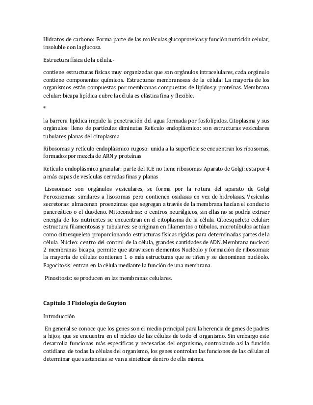 Resumen capítulos de guyton