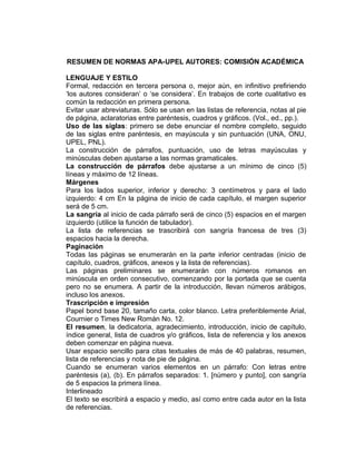Resumen de normas apa | DOC