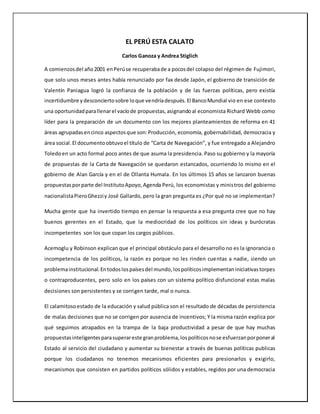 EL PERU ESTA CALATO | DOCX
