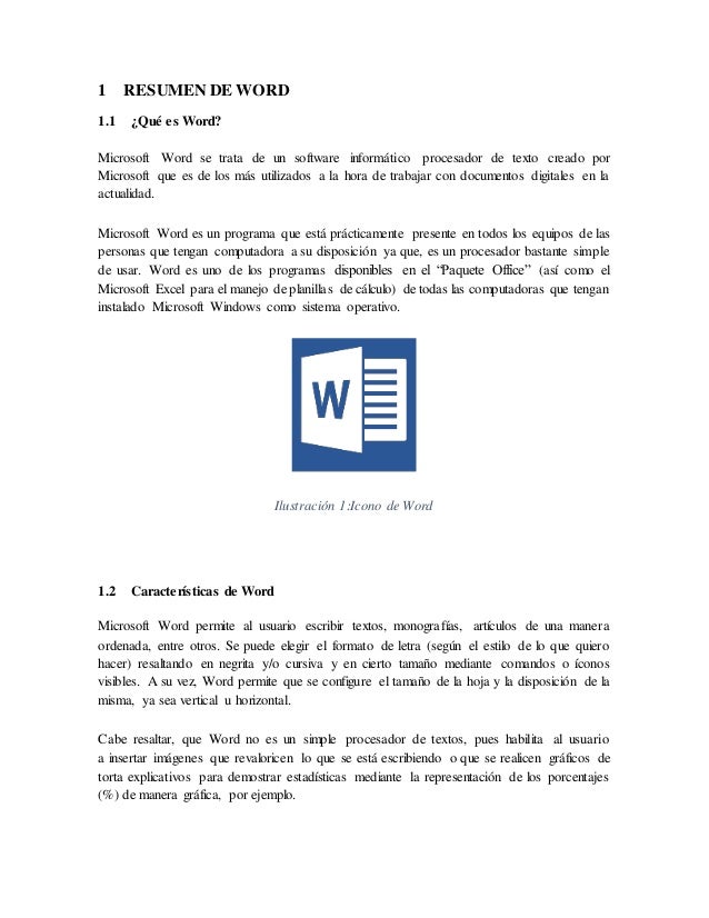Resumen de word