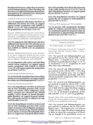 Resumen ejecutivo guías tromboprofilaxis, chest, 2012 | PDF | Blood ...