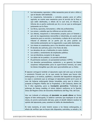 Juicio ejecutivo mercantil tradicional (resumen) | PDF