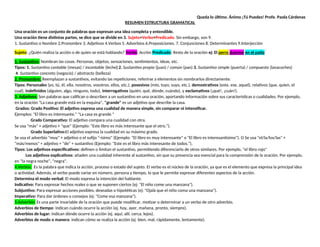 ESTRUCTURA GRAMATICAL de una oracion elementos | DOCX