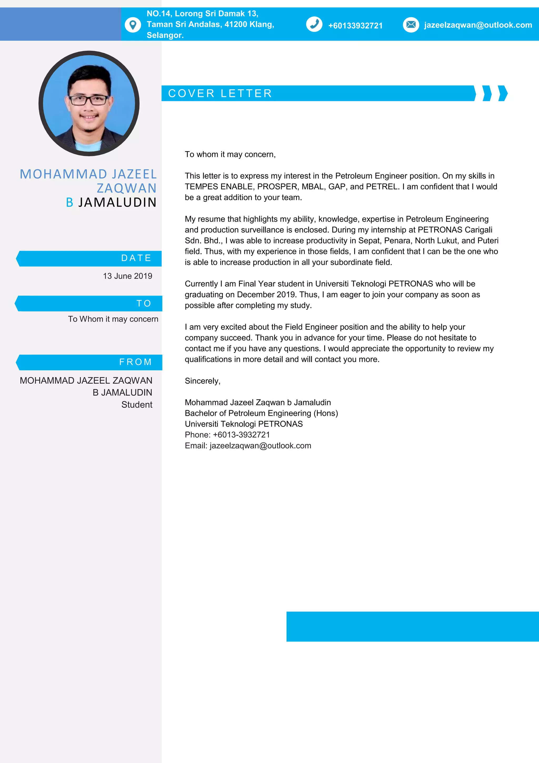 Resume new mohammad jazeel zaqwan | PDF