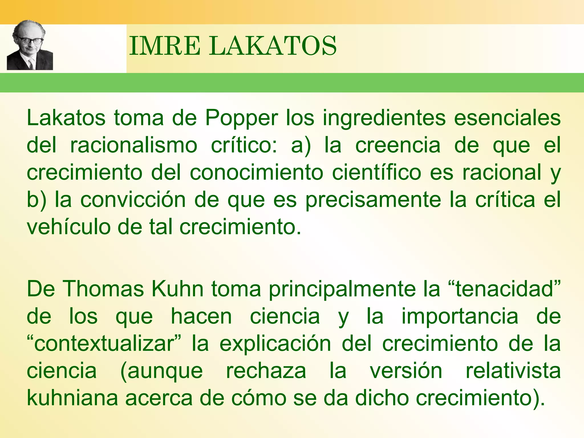Resumen Imre Lakatos MGE UNSAAC 2016 PHC | PPT