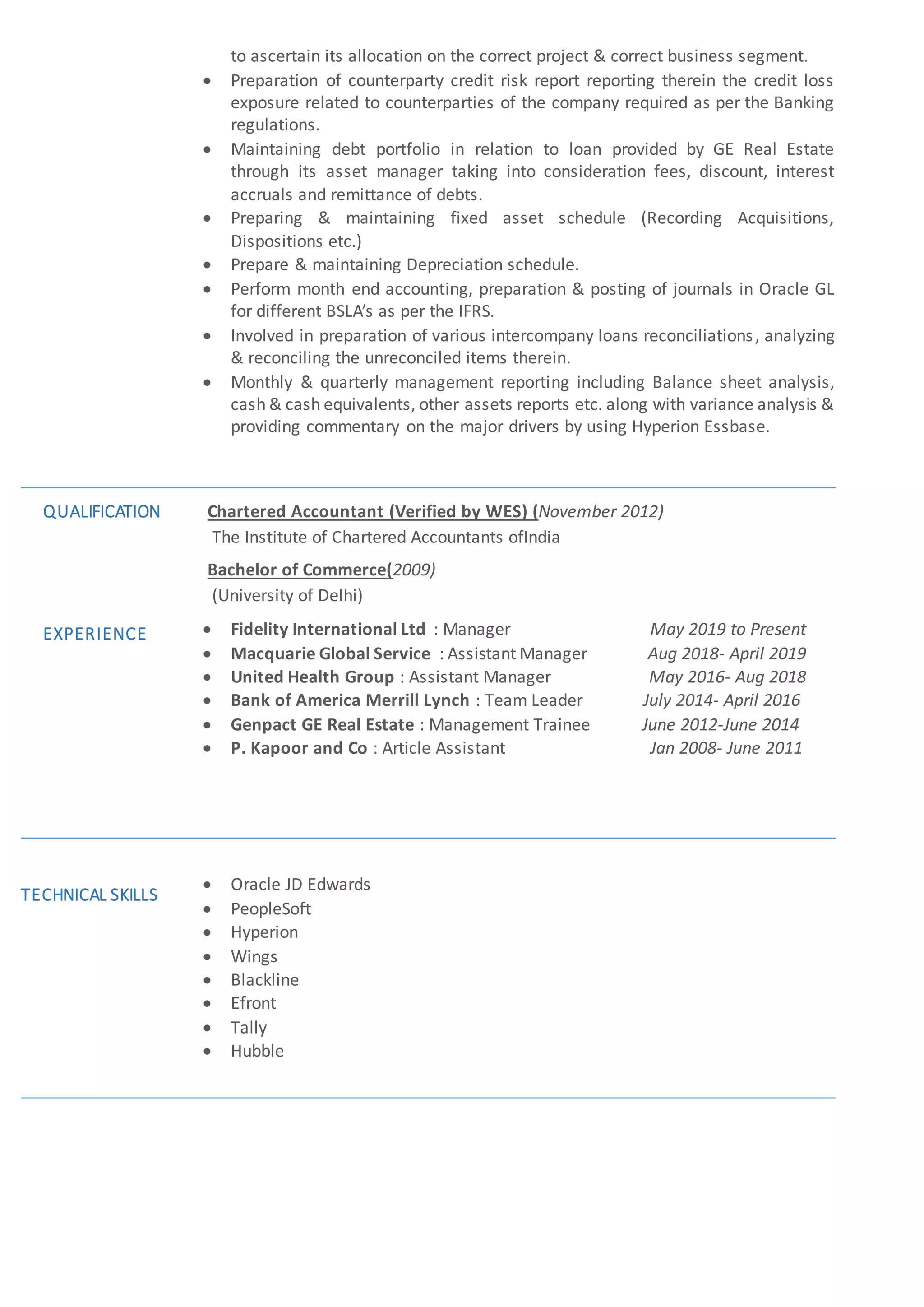 Resume nitish fidelity - ncl | PDF