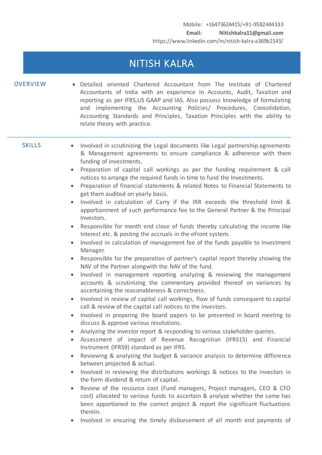 Resume nitish fidelity - ncl | PDF