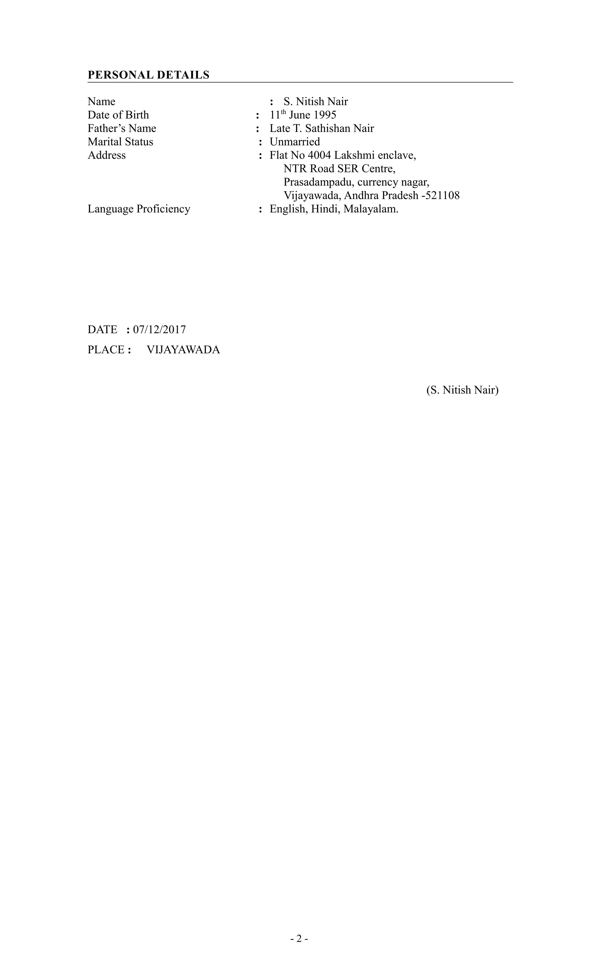 Resume for fresher | DOC