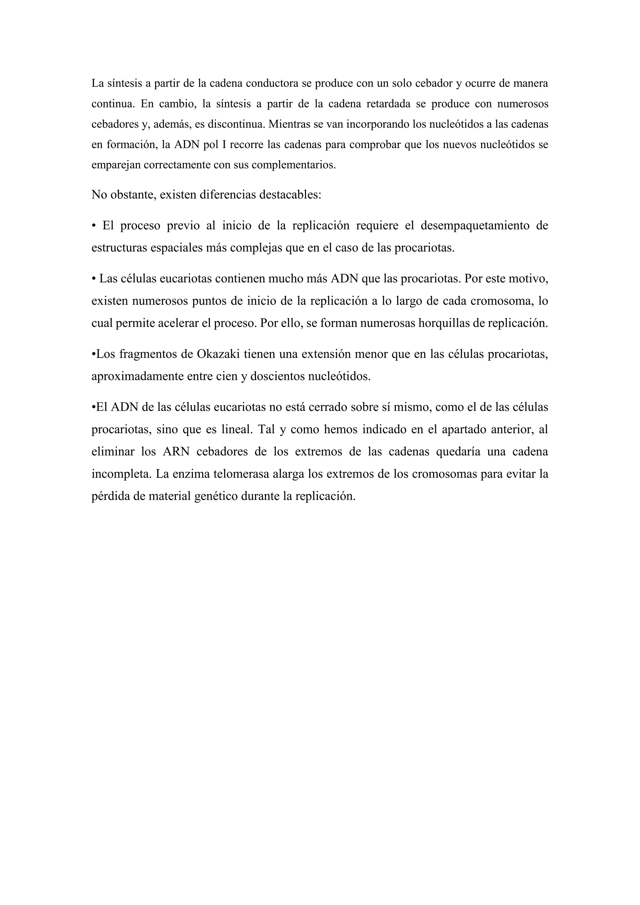 Resumen la replicación del adn | PDF