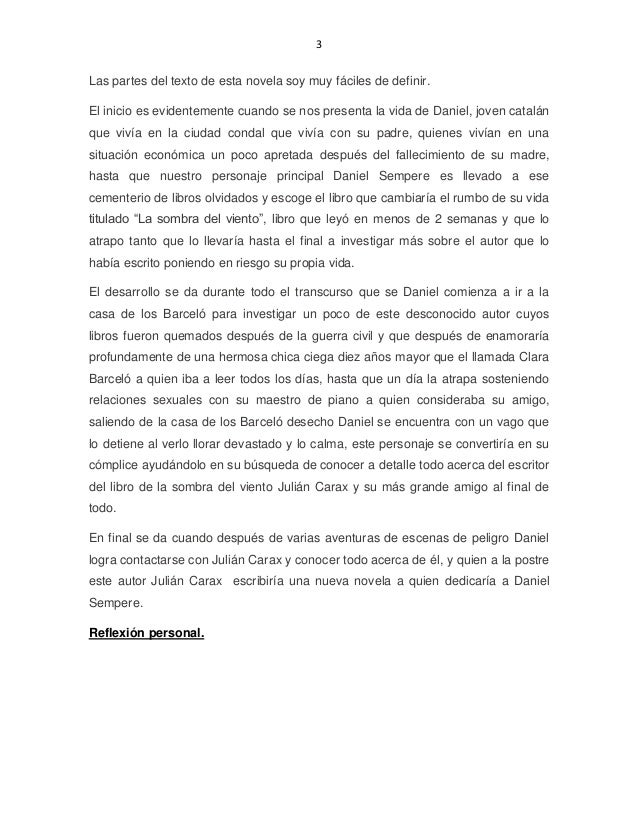 Resumen Del Libro La Sombra Del Viento Pdf - Leer un Libro