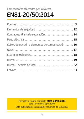 Resumen nueva norma EN81:20 para Ascensores | PDF