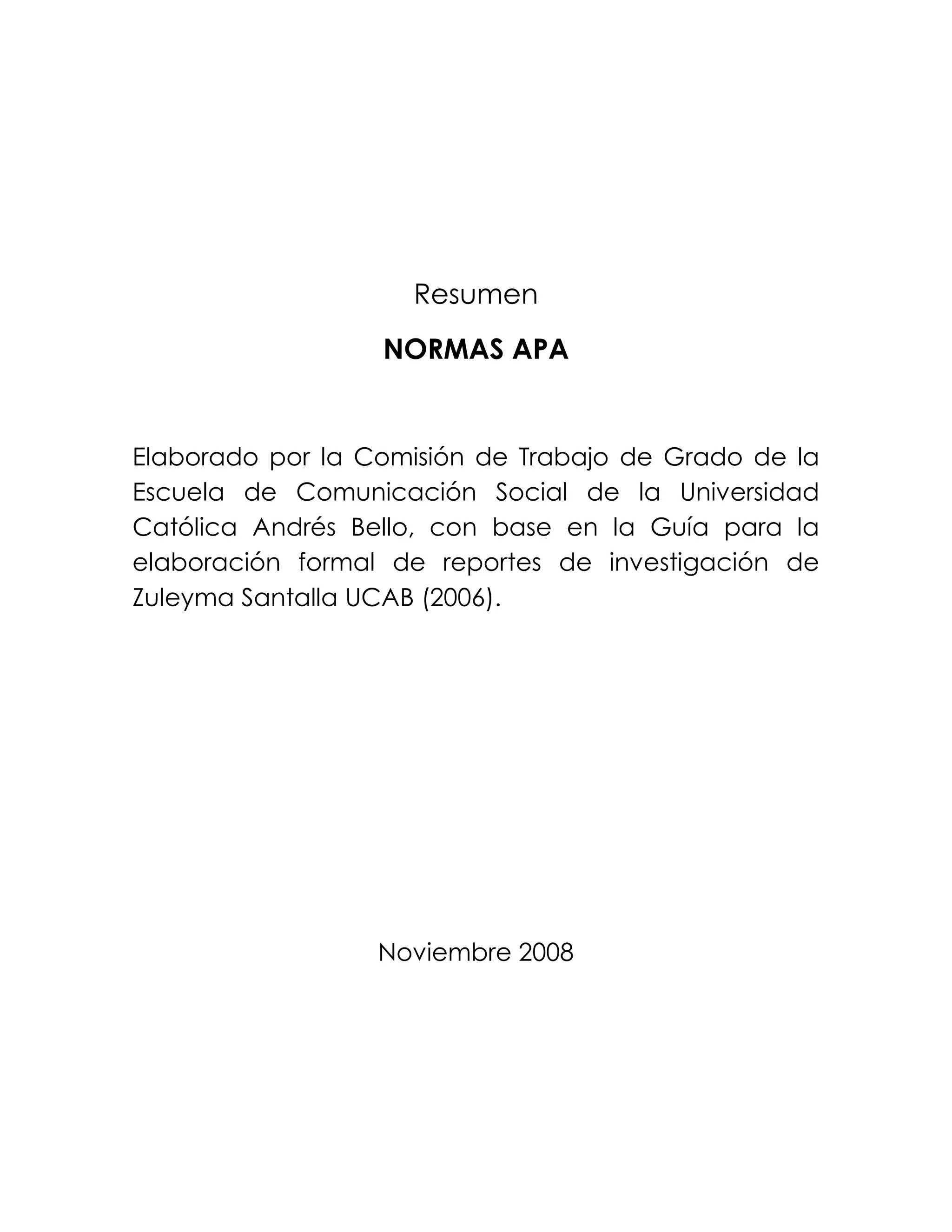 Resumen normas apa | PDF