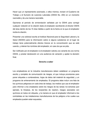 Resumen osha | DOCX