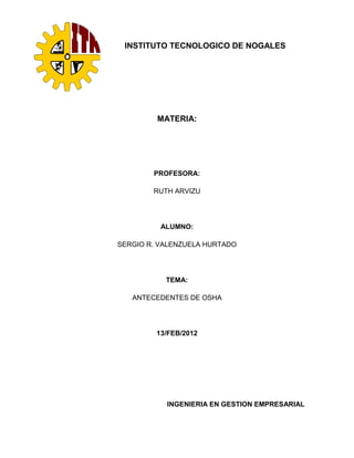Resumen osha | DOCX