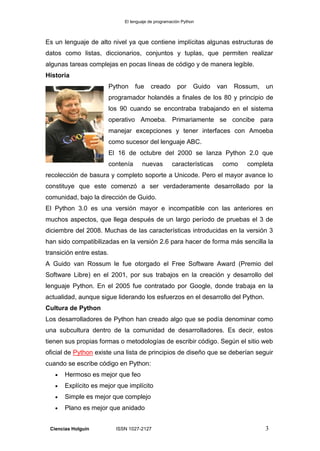 Resumen python | PDF