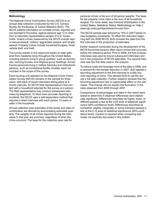 Resumen Resultados 2007 Ncvs | PDF