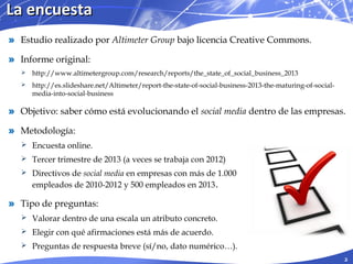 Resumen informe 2013 de Social Business de Brian Solis y Charlene Li | PPT