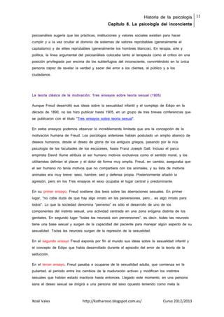 Resumen tema 8 . la psicología del inconsciente | PDF