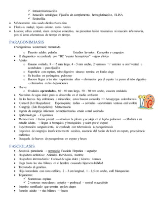 Resumen teorico parasitología médica iii | DOCX