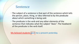 The sentence. Grammar explanation of the sentence concept.pdf