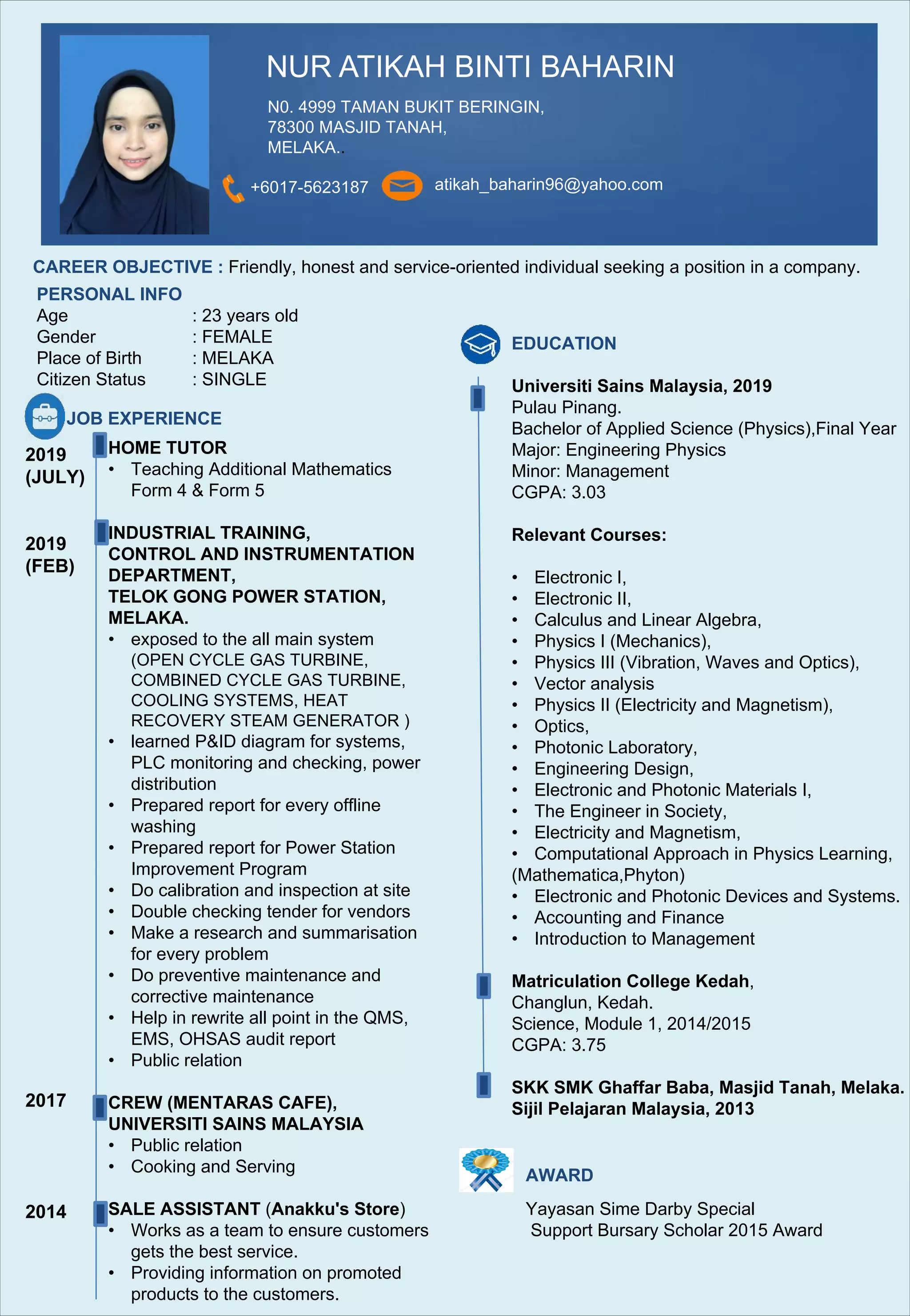 Resume nur atikah baharin | PDF